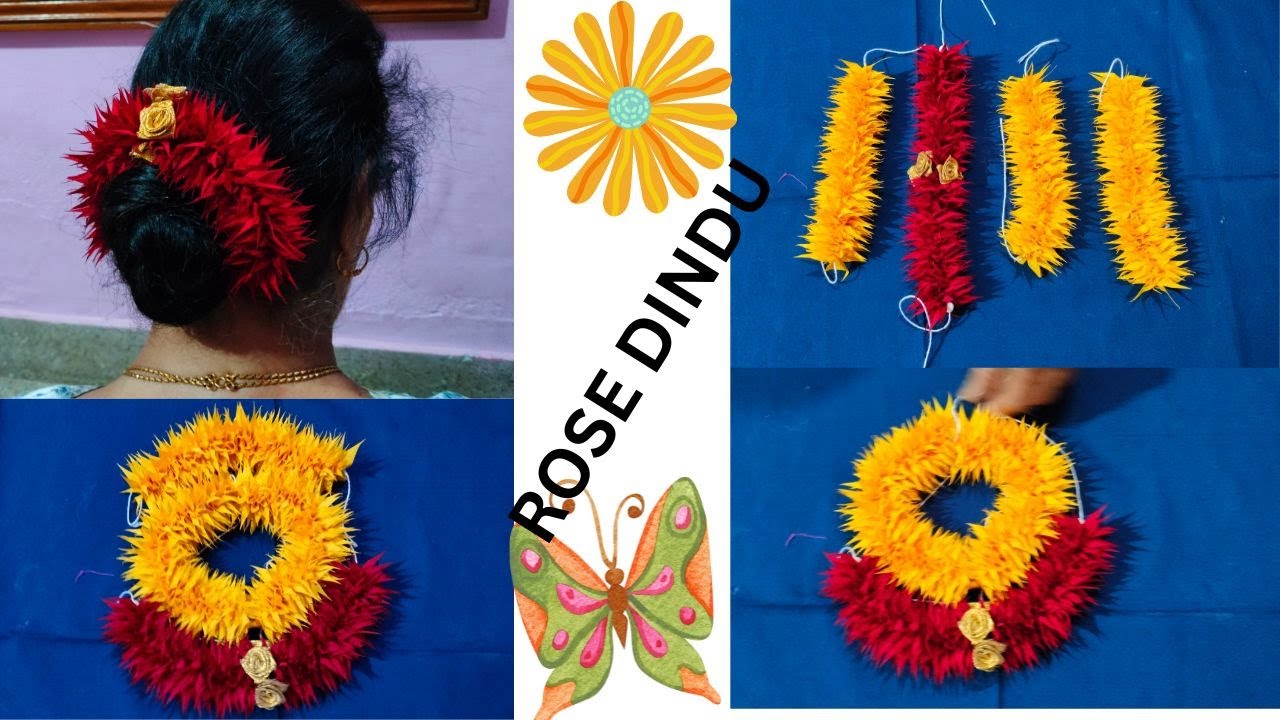 Rose dindu | DIY | made simple dindu hara in one blouse piece ...