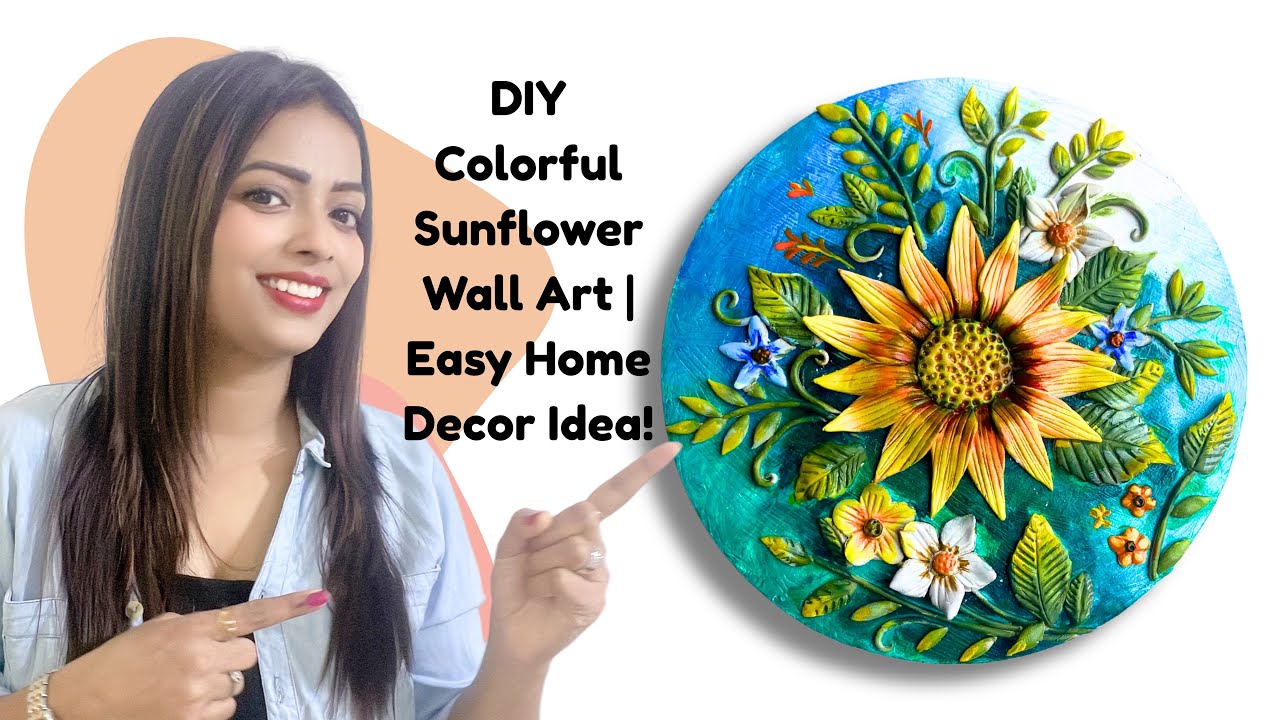 DIY Sunflower Wall Hanging | Unique & Colorful Home Decor | Step-by ...