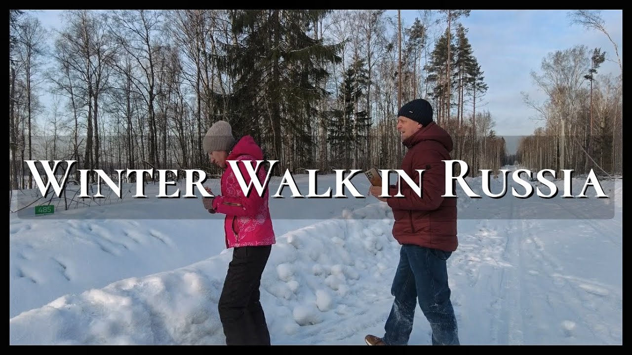 Cottage village Ecoforest 2 WINTER WALK IN RUSSIA AT SUNSET 2024 - YouTube