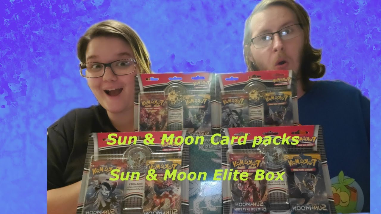 Sun & Moon Packs + Sun & Moon Crimson Invasion Elite Box - YouTube
