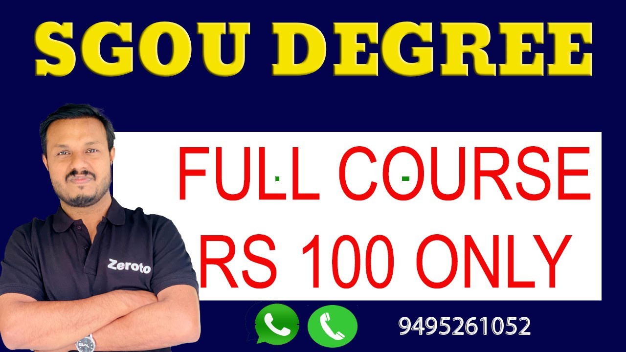 SGOU Degree; 4th Semester History of Economic Doctrines 100/Sub(Video ...