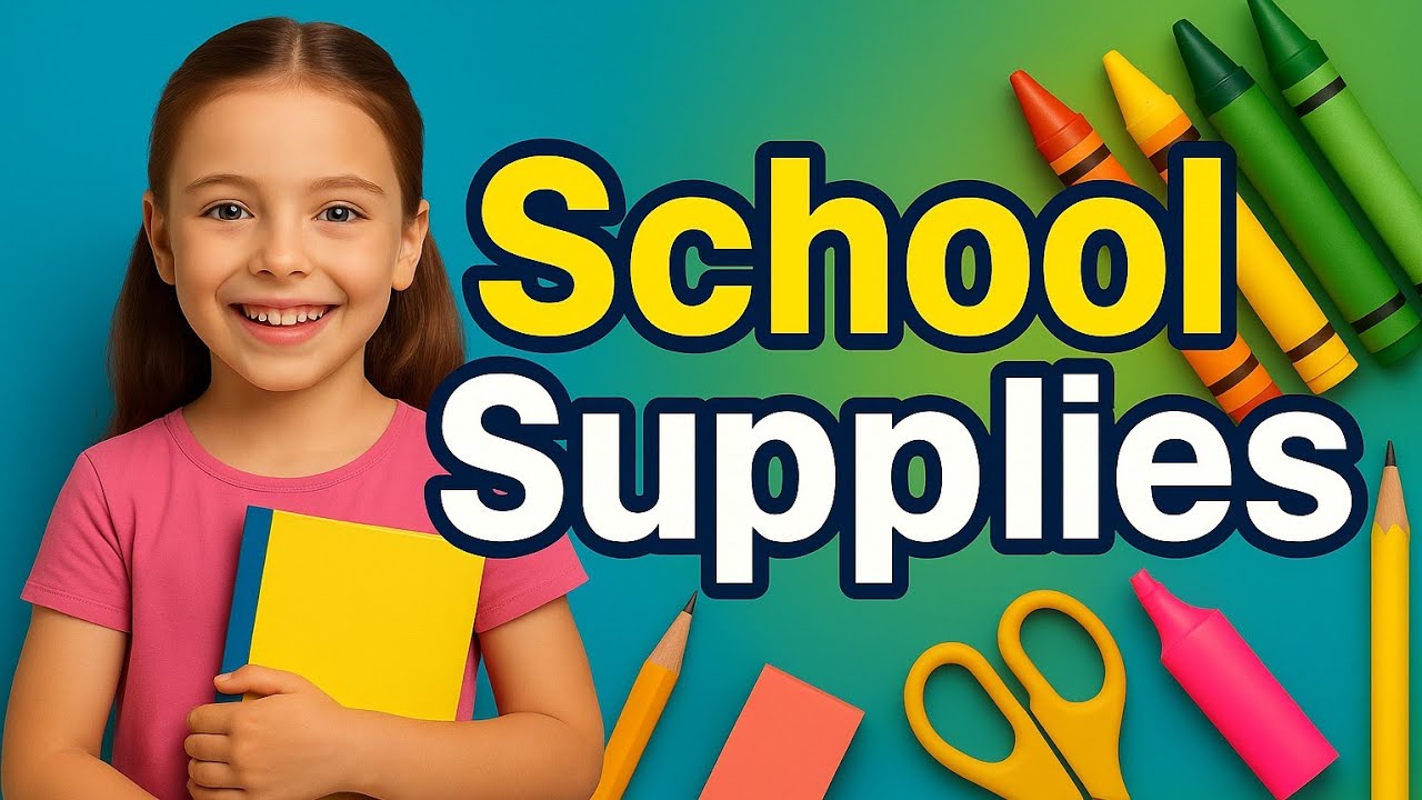 Learn English with School Supplies! 🖍️ Vocabulary & Easy Sentences for ...