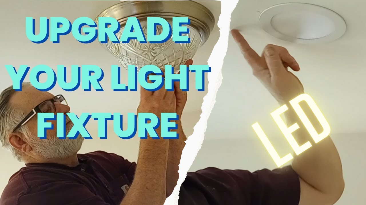 How To Replace a Ceiling Light Fixture | Dome Light to LED Upgrade ...