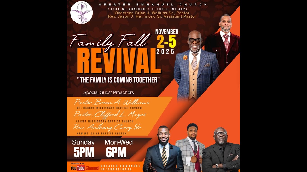 11/3/25 Family Fall Revival// Theme: "The Family Is Coming Together ...