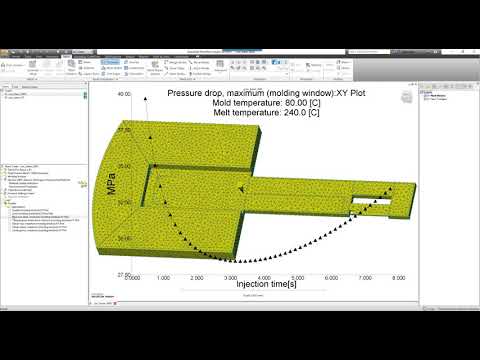 Autodesk Moldflow Molding window Analysis - YouTube