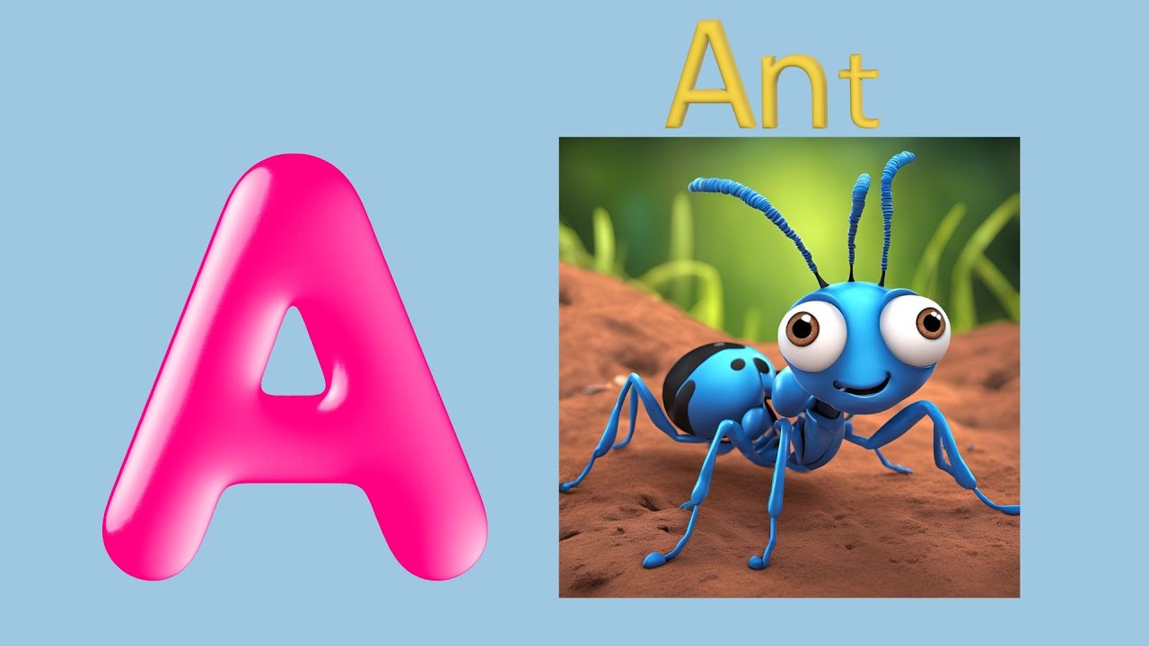 Phonics song With FOUR words - A For Ant - kids video - YouTube
