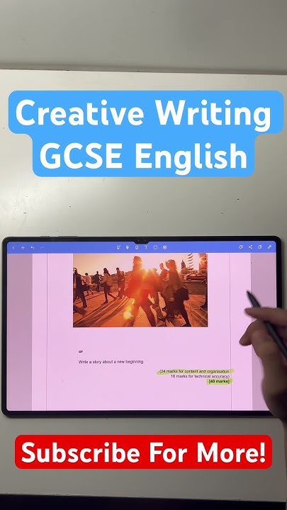 Creative Writing GCSE English Language Paper 1 Section B #gcse # ...