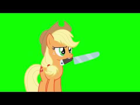 Applejack With Knife - Green Screen Ponies - YouTube