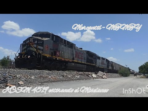 KCSM 4519 y 2058 "Miselaneo - MTMTY" Mancuerna GE-EMD - YouTube