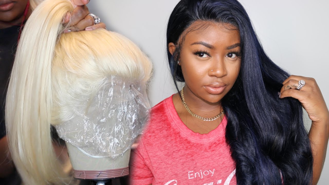 HOW TO DYE HAIR NAVY BLUE | SUPER EASY! | FEAT. VIP Wig - YouTube