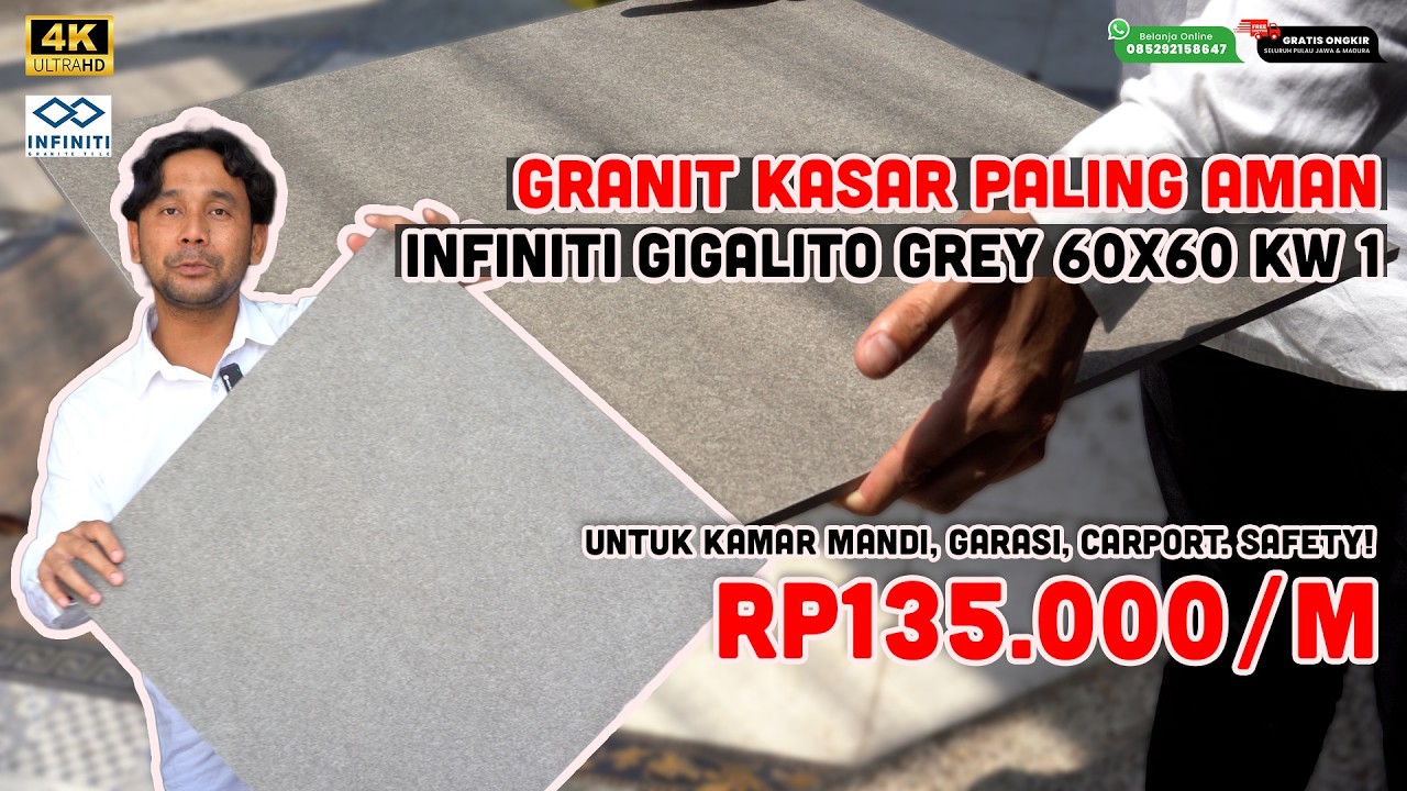 INFINITI GIGALITO GREY 60X60 - GRANIT KASAR UNTUK KAMAR MANDI, GARASI ...