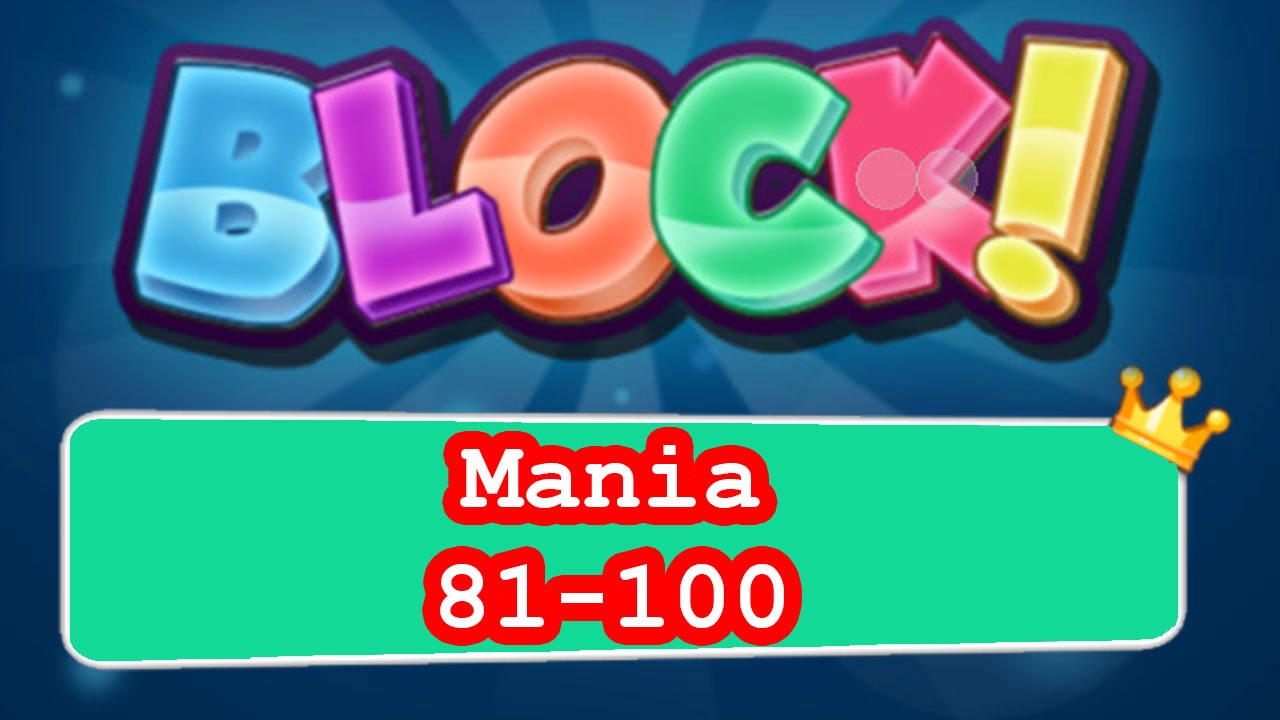 BLOCK! Mania Level 81-100 (Premium) - Lösung Solution Walkthrough - YouTube