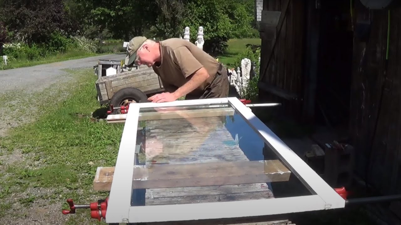 DIY - How To Build A Glass Panel Lid For A Garden Box - YouTube