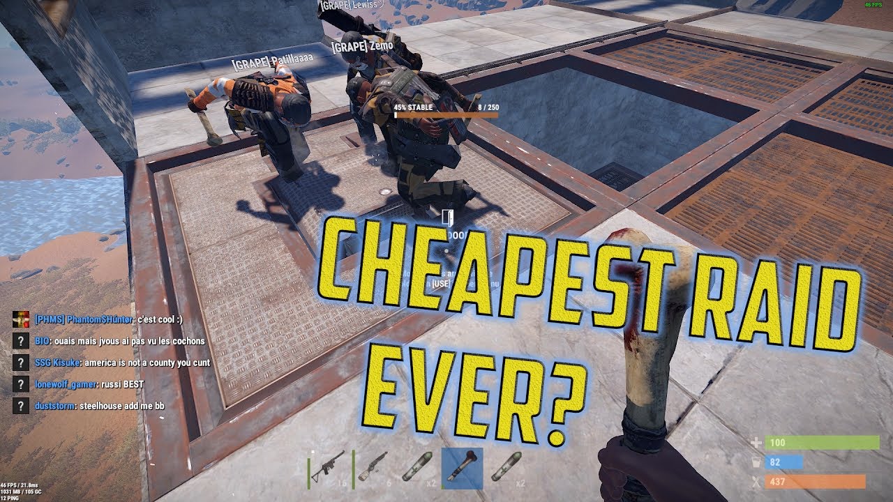 The Cheapest Raid Ever - Rust - Bone Club Banter - YouTube