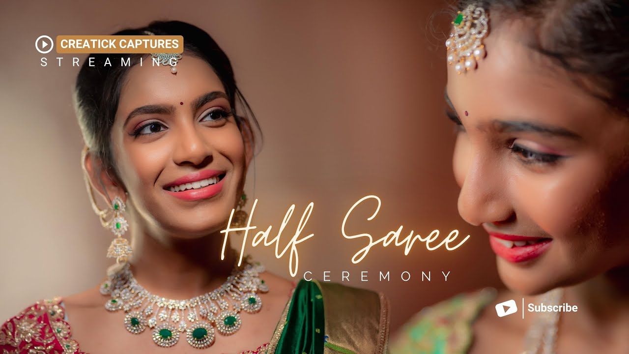 Traditional Half Saree Ceremony | Vibrant South Indian Celebration ...