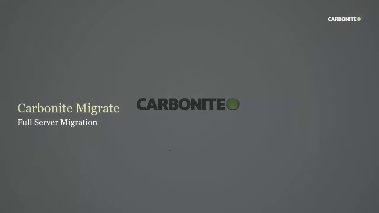 Carbonite Migrate Windows Server - Double-Take P2V - YouTube