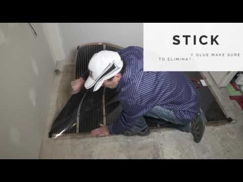 Installation of heating film GEST with ceramic tile