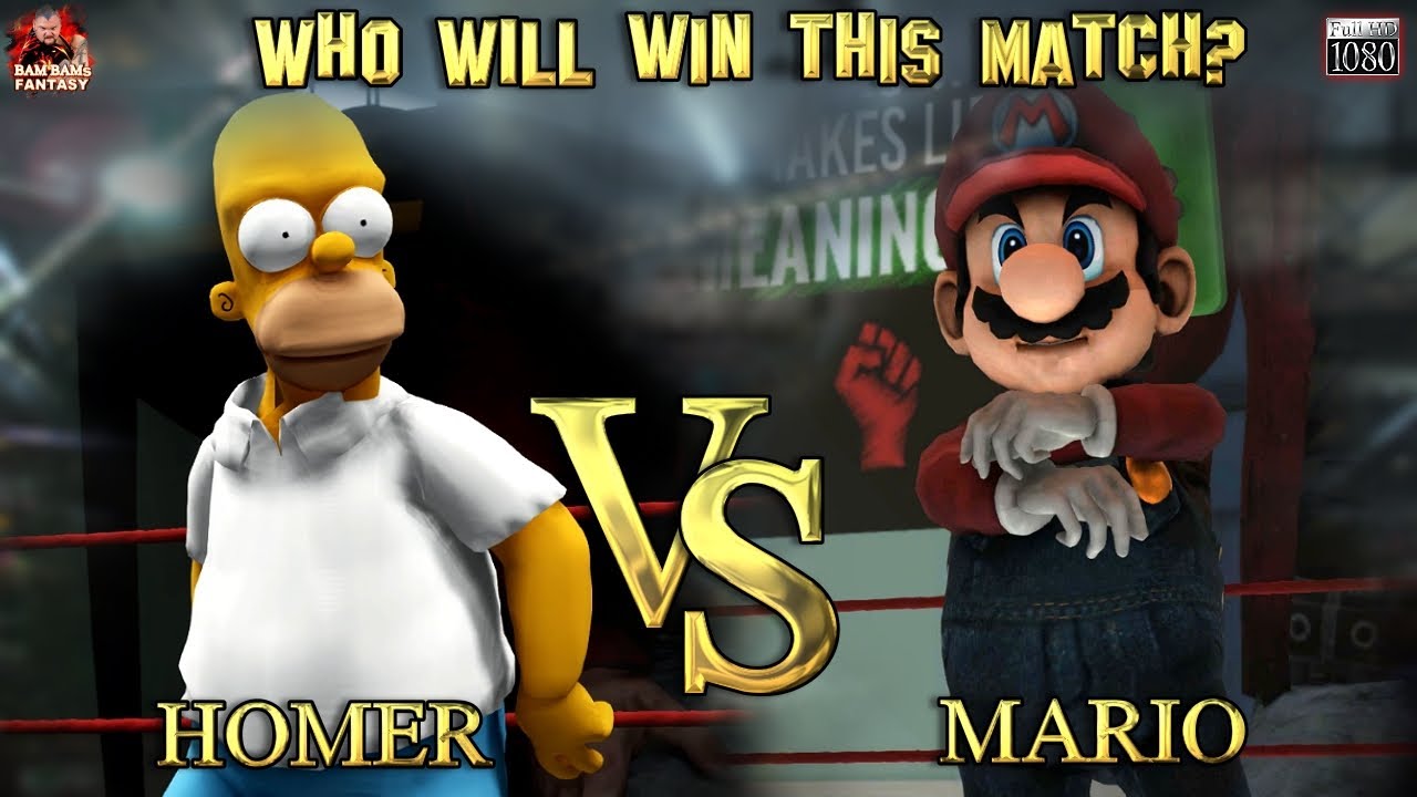 Homer VS. Mario | WWE 2K Gameplay - YouTube