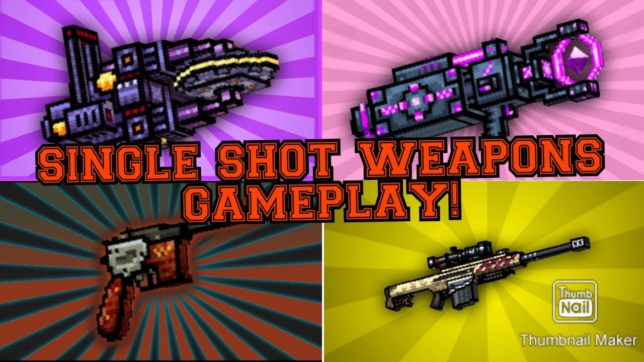 *SINGLE SHOT WEAPONS GAMEPLAY* Pixel Gun3D! - YouTube
