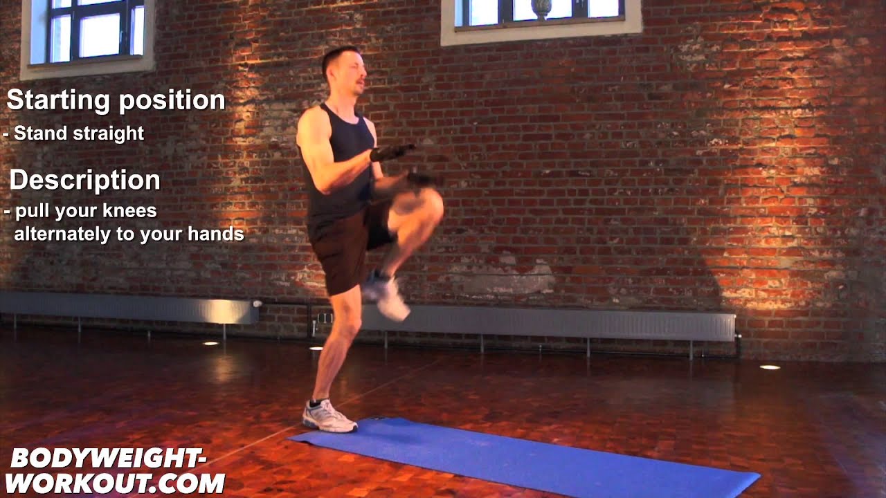 How to: alternating high knees english Madbarz exercise Bodyweight Training - YouTube