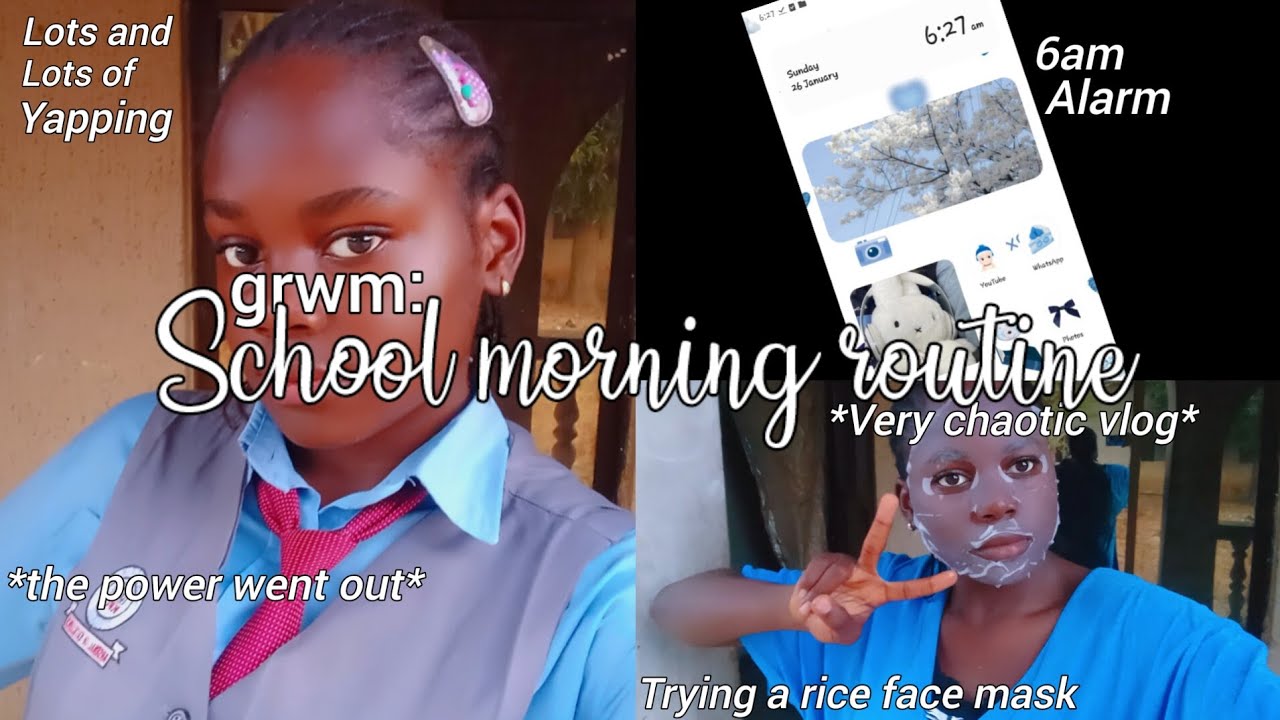 SCHOOL morning routine. *very chaotic* - YouTube