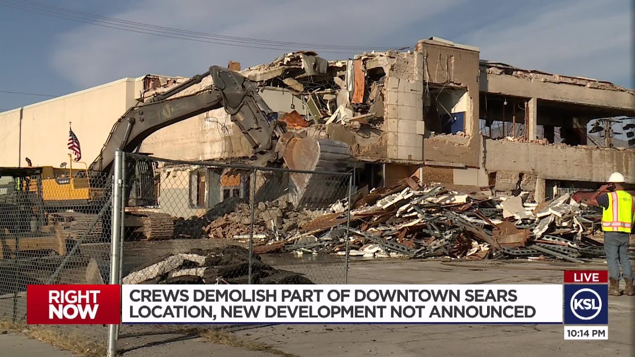 Crews begin demolition of old Sears building in downtown Salt Lake ...