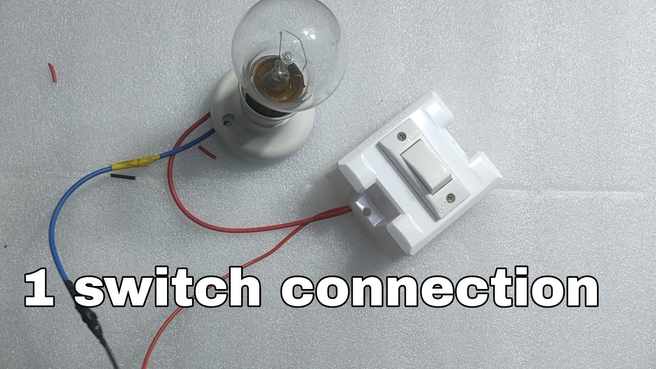 one way switch connection - YouTube