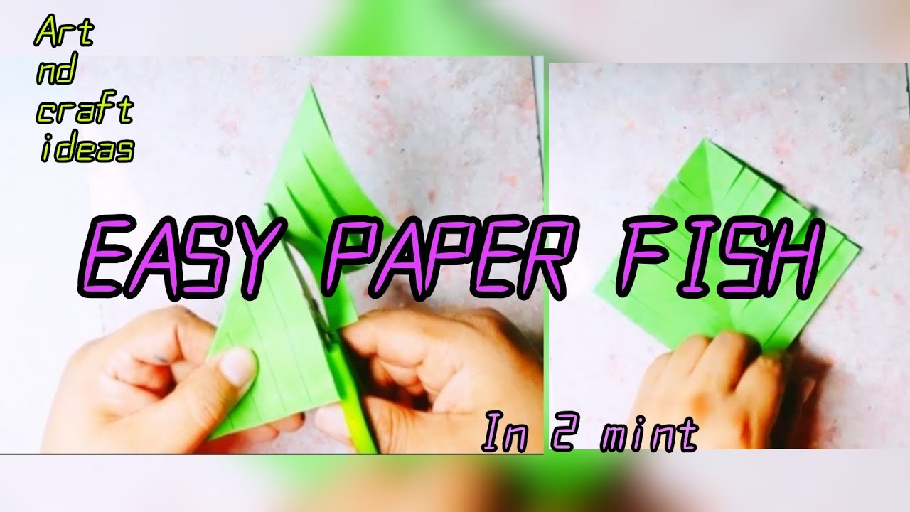 Easy Paper Fish || Paper Art - YouTube