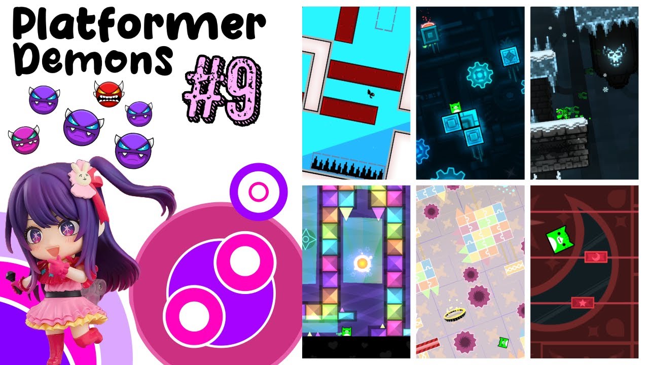 [6 P] Platformer Demons #9 (Easy, Medium, & Insane Demons) - Geometry Dash - YouTube