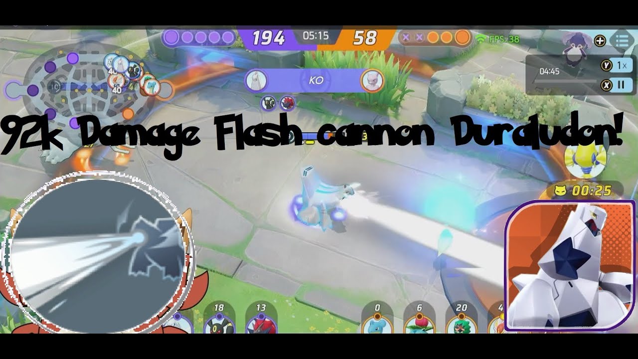 92K Damage Flash cannon Duraludon Pokemon Unite - YouTube