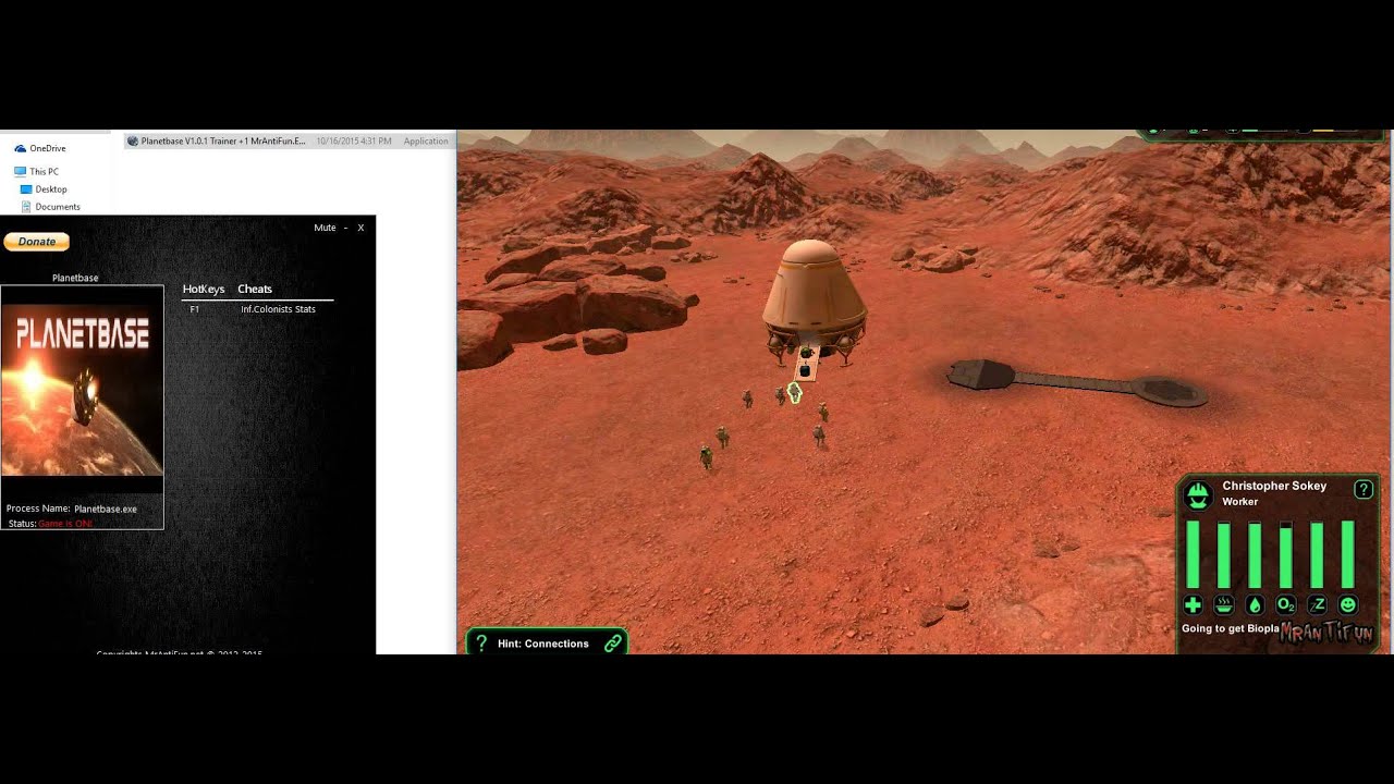 Planetbase Trainer - YouTube