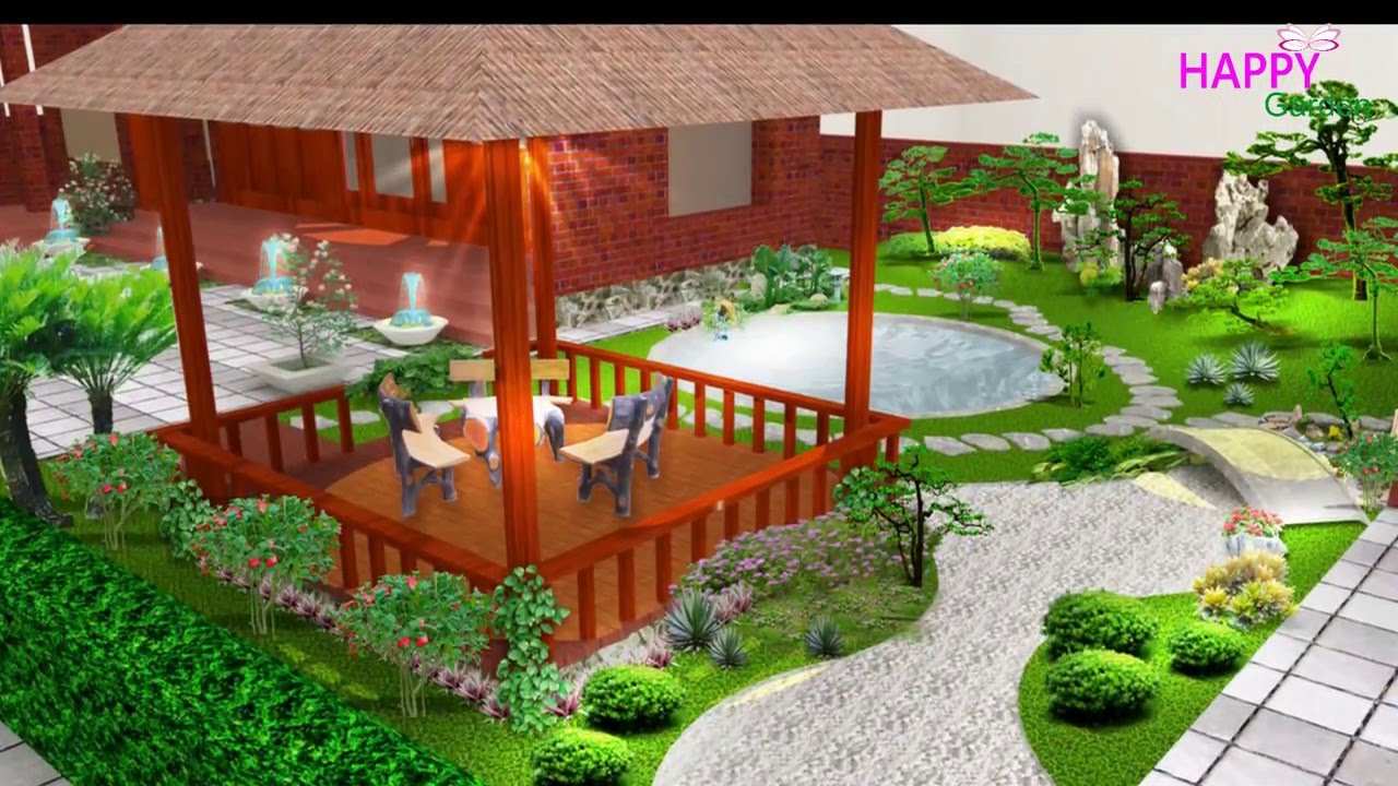 LANDSCAPE DESIGN GARDEN 1, HAPPY GARDEN - YouTube