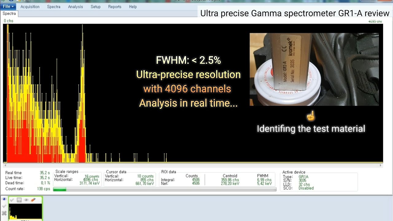 Professional Gamma Spectrometer GR1-A review with ultra-precision ...