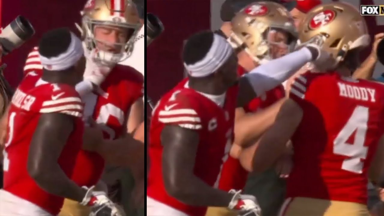 Deebo Samuel PUNCHES Jake Moody After Missed Field Goal! Deebo Grabs ...