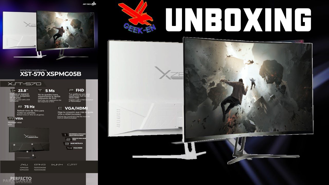 Unboxing Monitor Xzeal Starter XST-570 - Geeken - YouTube