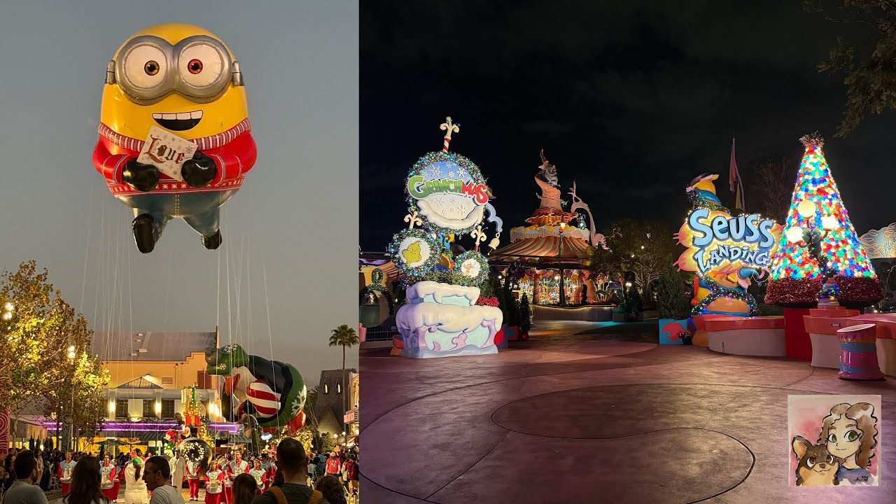 Universal Orlando Christmas 2024 | Macy's Parade Balloons | Holiday Fun ...