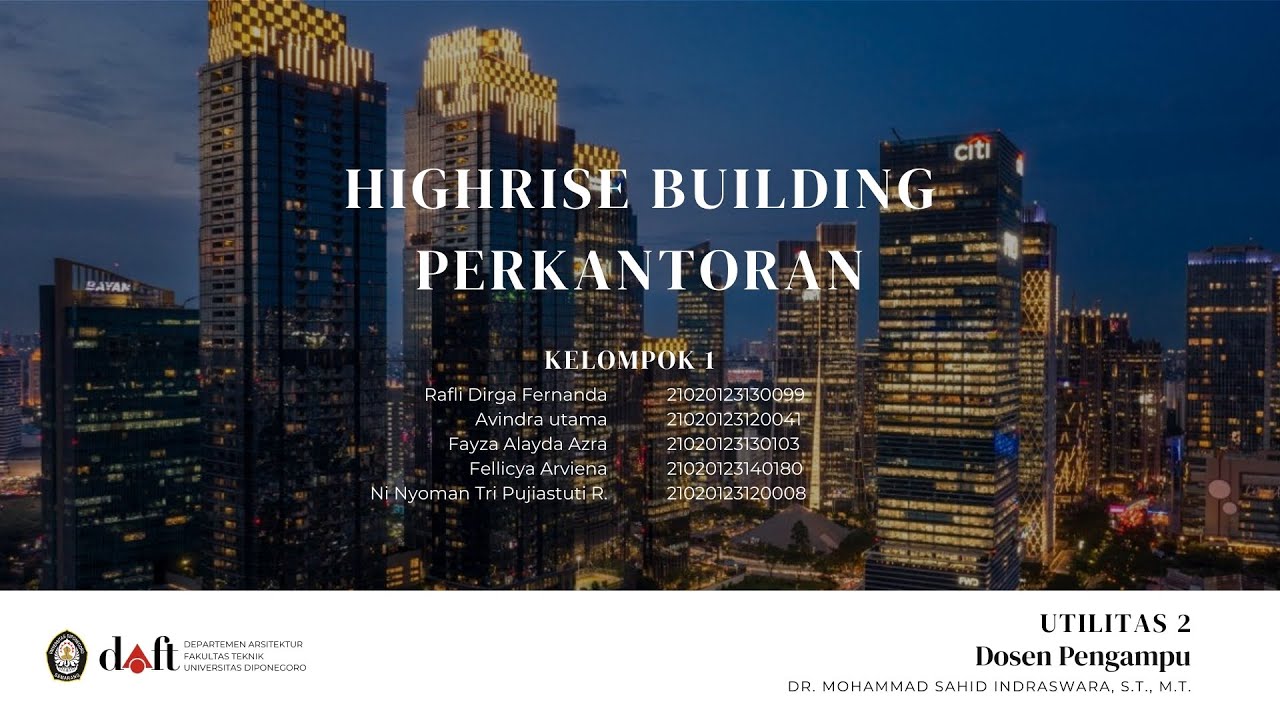 Kelompok 1 - Penerapan Sistem Utilitas Pada Gedung High Rise ...