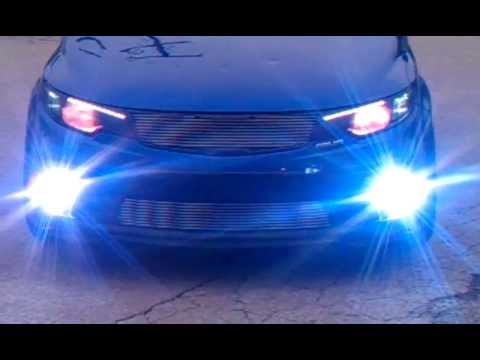 Forte Koup with 8K HIDs and switchbacks - YouTube