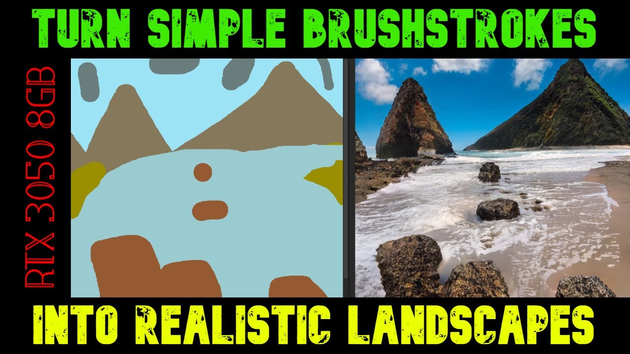 NVIDIA CANVAS | Turn simple brushstrokes into realistic landscape ...