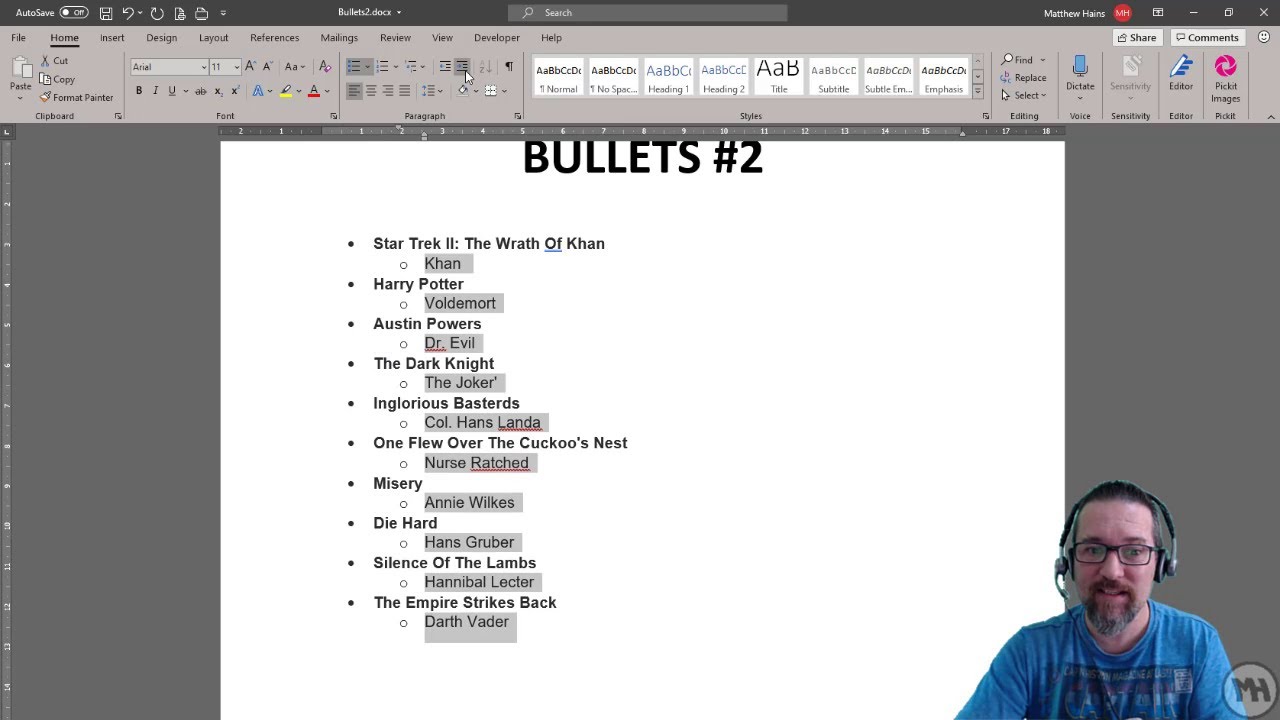 Level 1 Word Lesson 10 Bullets And Levels YouTube level-1-word-lesson-10-bullets-and-levels-youtube
