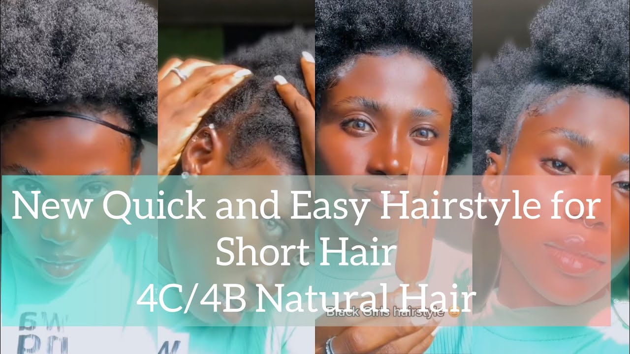 Easy Back To School Short 4C | Natural Hair tutorial Afro Hairstyle | Black girls | naturalhair ...