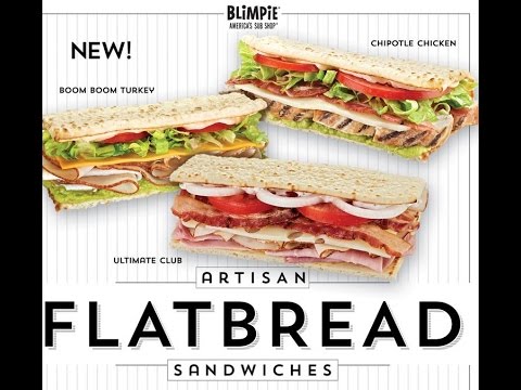 Blimpie Ultimate Club Artisan Flatbread Sandwich - YouTube