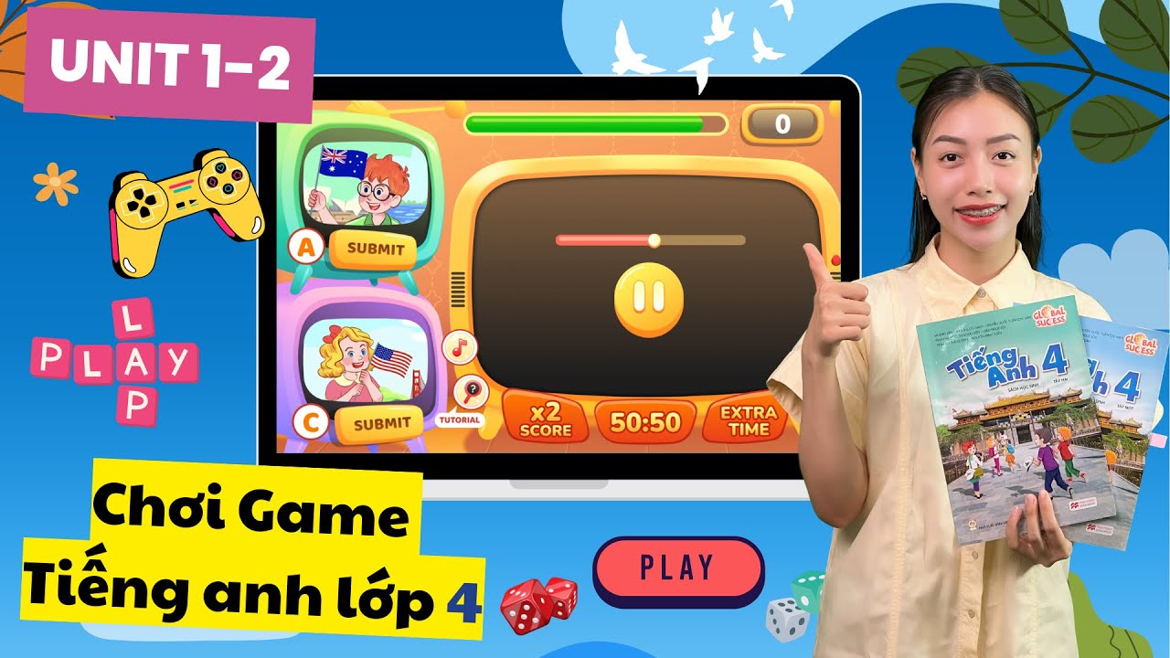 Tiếng Anh Lớp 4 - Chơi Game Unit 1 - 2| Viral English - YouTube
