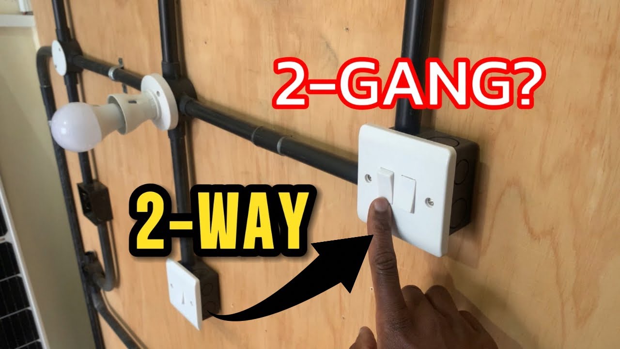 How to wire a 2-way with 2-gang switch in House Electrical Installation ...
