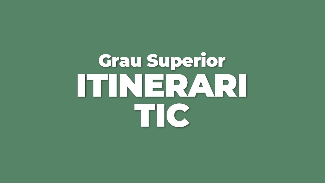 Sessió informativa GS Itinerari TIC - YouTube