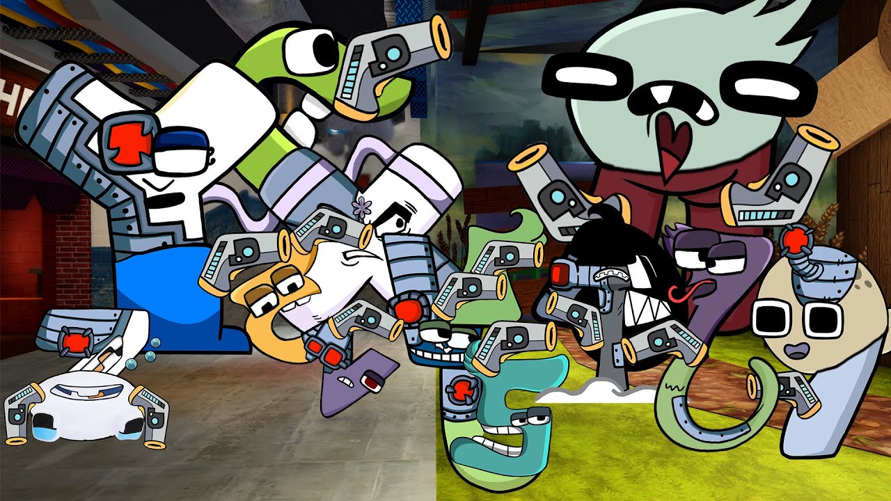 NEW SURVIVOR Alphabet Lore Vs NEW Number Lore ALL PHASES 🎶 Friday Night ...