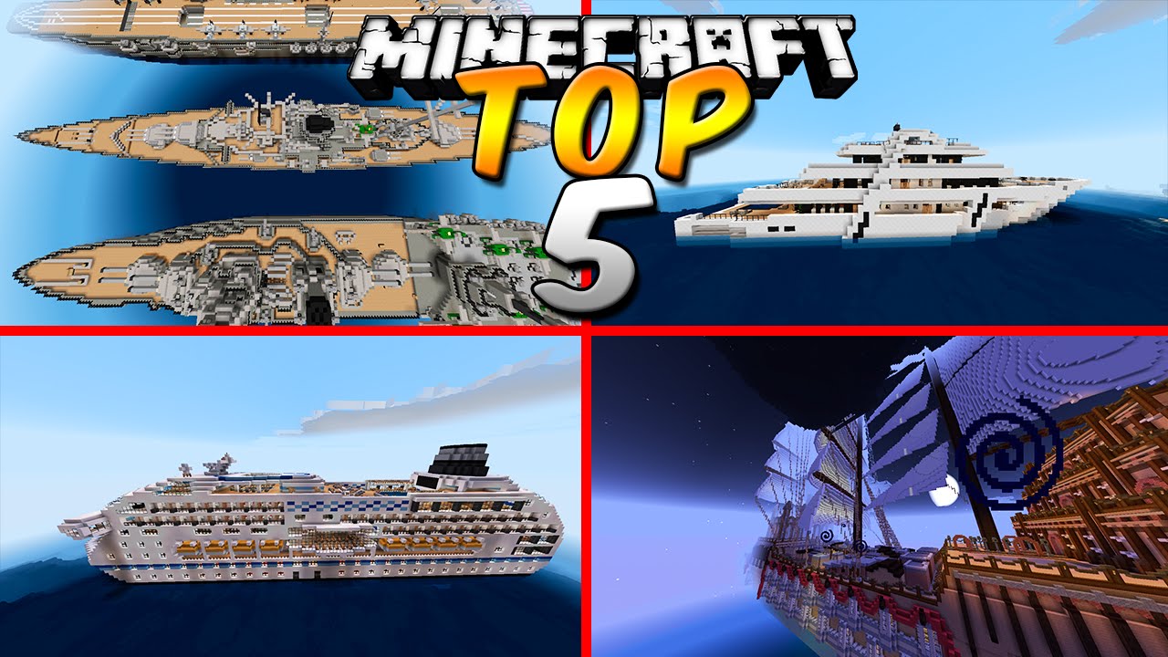 Minecraft - TOP 5 Los Mejores BARCOS QUE EXISTEN !?? - Rabahrex - YouTube