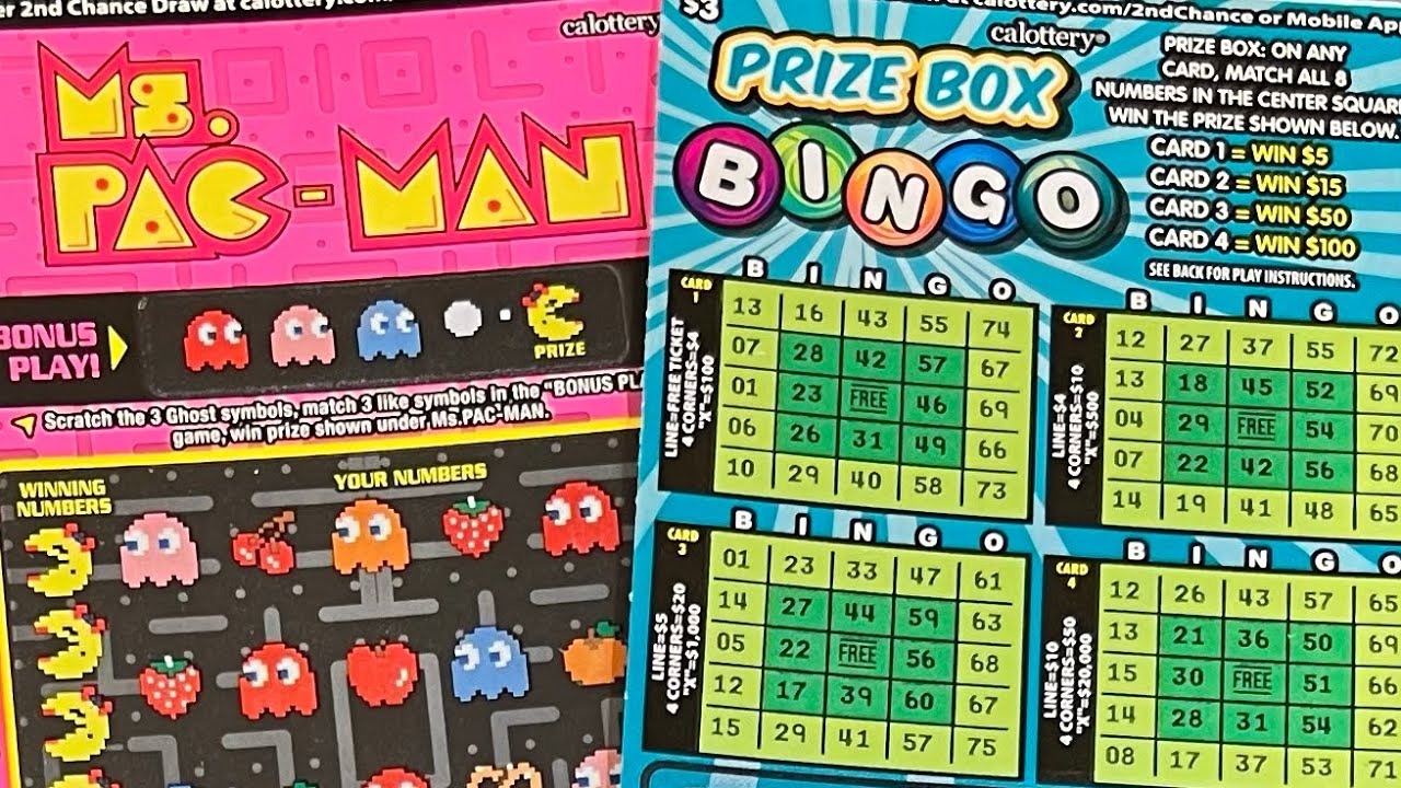 Scratching one $5 MS. PAC-MAN and one PRIZE BOX BINGO! - YouTube
