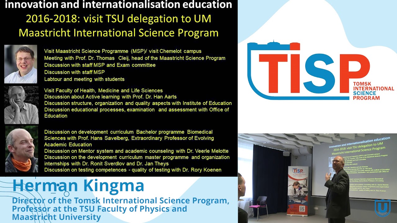 Prof. Dr. Herman Kingma presents the start of TISP - YouTube