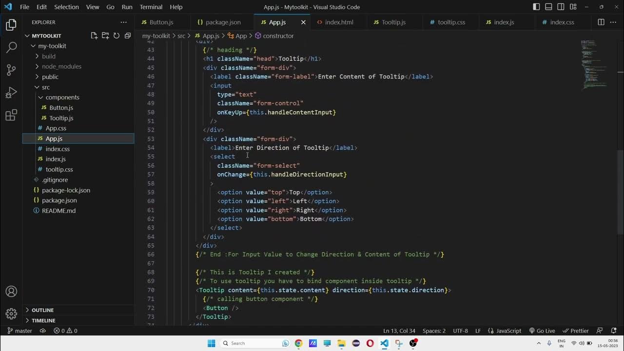 ToolTip using React - YouTube